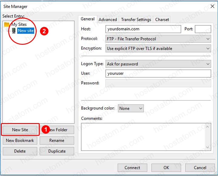วิธีการใช้งานโปรแกรม FileZilla Client - HostAtom Knowledge Base