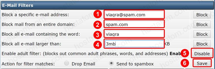 วิธีการตั้งค่าการกรอง SPAM E-Mail - HostAtom Knowledge Base
