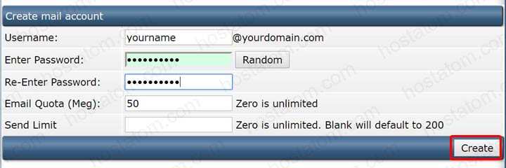 วิธีการสร้างบัญชีผู้ใช้งาน E-Mail - HostAtom Knowledge Base