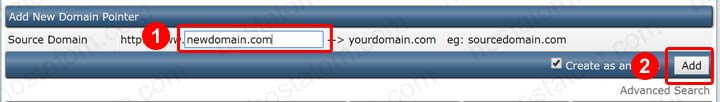 วิธีการใช้ Domain Pointer ใน DirectAdmin Control Panel - HostAtom Knowledge Base