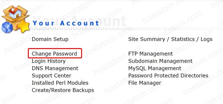 วิธีเปลี่ยนรหัสผ่านใน Directadmin Control Panel - HostAtom Knowledge Base