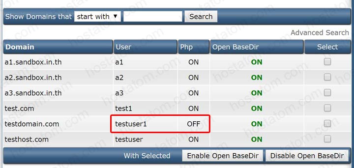 วิธี เปิด/ปิด PHP ให้กับ Website - HostAtom Knowledge Base