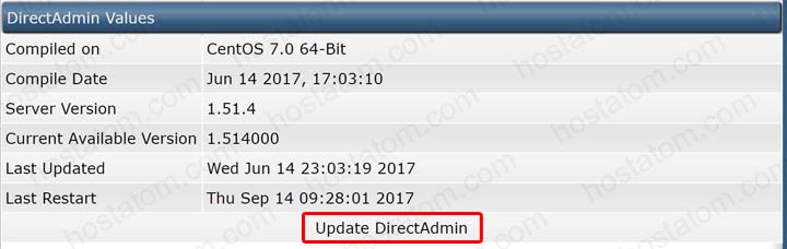 วิธี Update DirectAdmin - HostAtom Knowledge Base