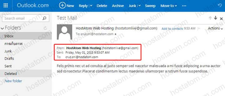 วิธีการตั้งค่า Hybrid E-mail Account กับ Hotmail - hostatom Knowledge Base