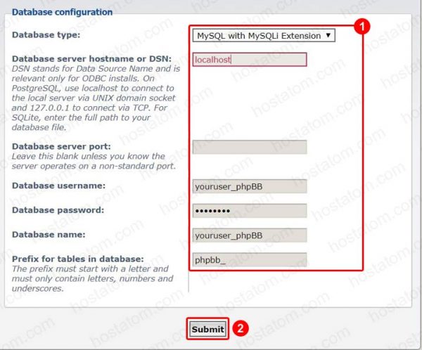วิธีการติดตั้ง phpBB - hostatom Knowledge Base