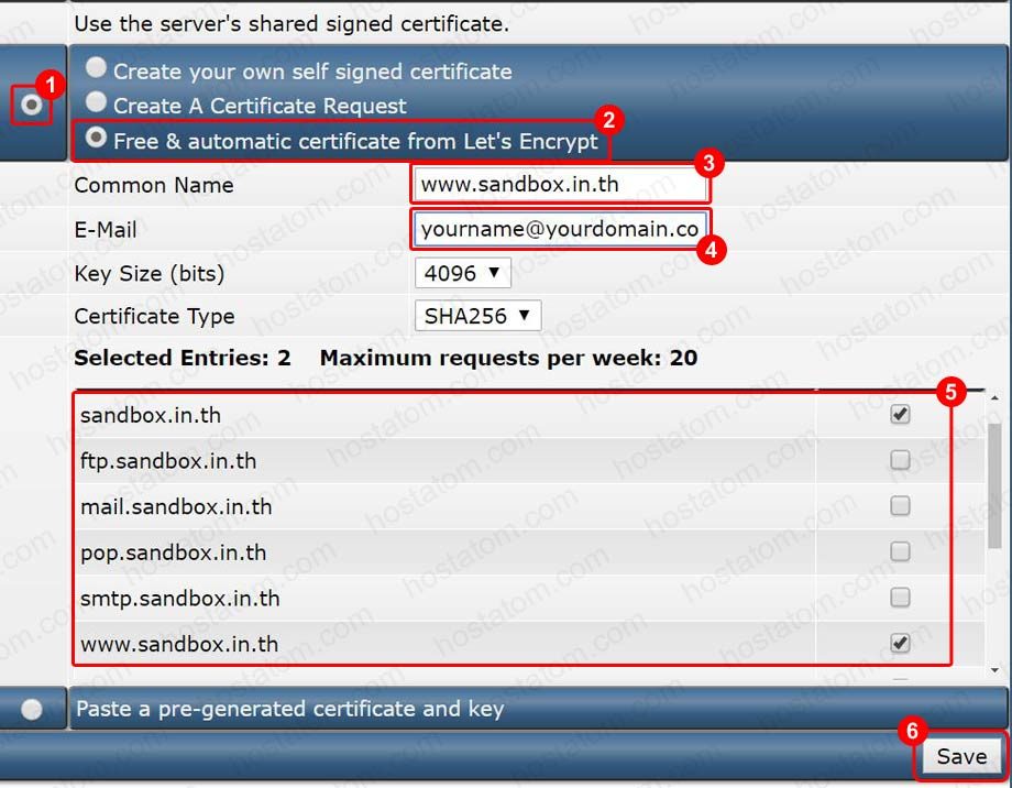 ขั้นตอนการติดตั้ง Free SSL Certificate จาก Let’s Encrypt - HostAtom Knowledge Base