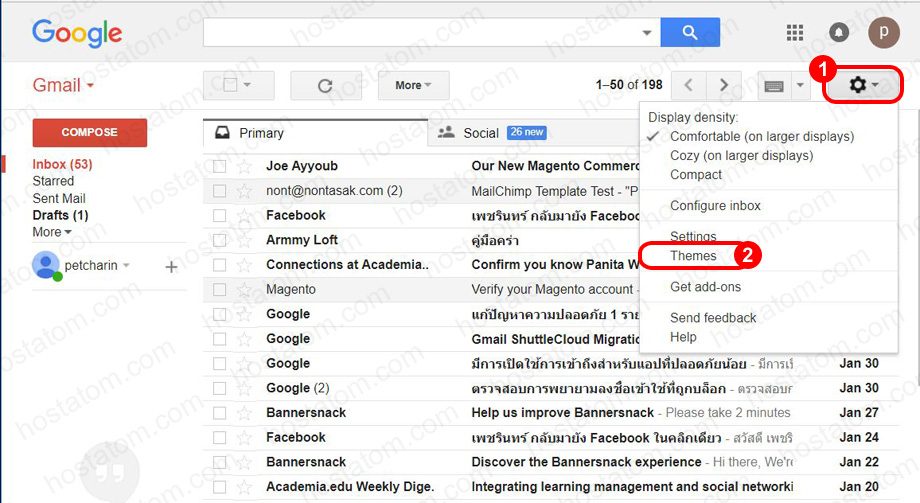 วิธีเปลี่ยน background ใน Gmail - HostAtom Knowledge Base