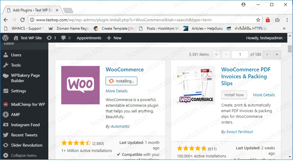วิธีติดตั้ง WooCommerce - hostatom Knowledge Base