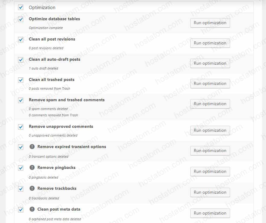 วิธีเพิ่มความเร็วให้ Wordpress โดยการ Optimize Database - HostAtom Knowledge Base