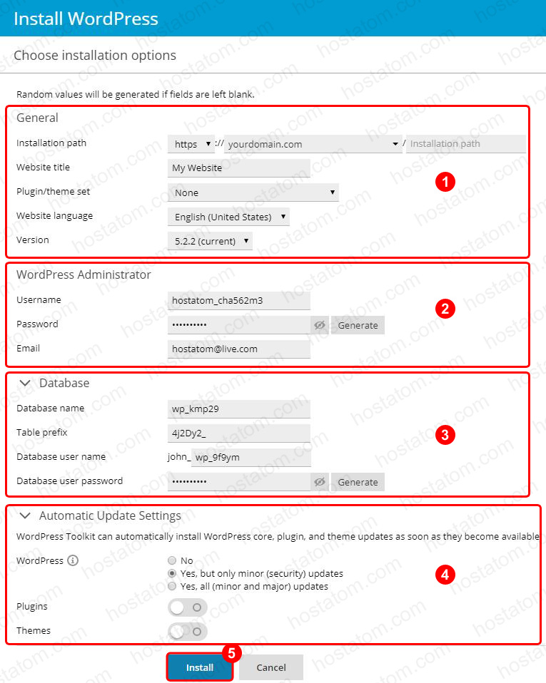การติดตั้ง Wordpress ผ่าน Wordpress Toolkit บน Plesk Hostatom Knowledge Base