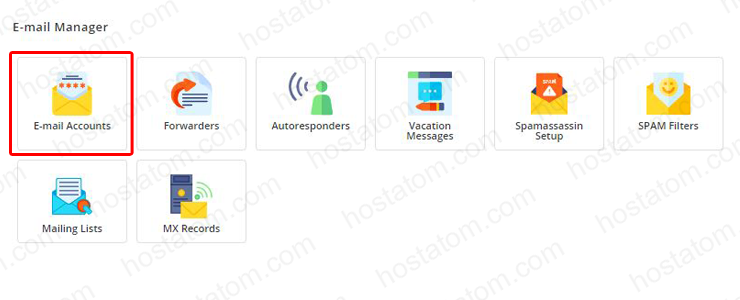 วิธีการสร้างบัญชีผู้ใช้งาน E-Mail บน DirectAdmin - HostAtom Knowledge Base