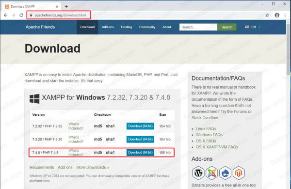การติดตั้ง XAMPP บน Windows - hostatom Knowledge Base