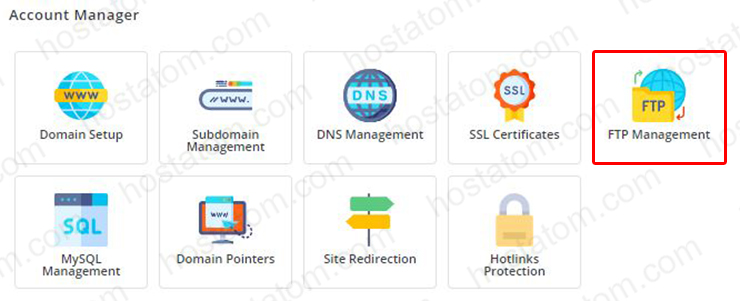 วิธีการเพิ่ม และแก้ไข FTP Account - HostAtom Knowledge Base